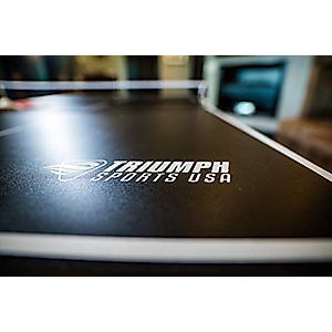 Triumph Sports Phoenix 7’ Billiard Table with Table Tennis Conversion Top for a Game of Pool or an Action-Packed Table Tennis Game