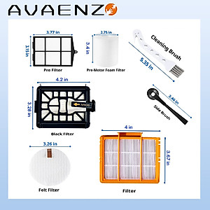 Avaenzo Replacement Parts for Shark AI AV2501S AV2501AE RV2502AE RV2520AOUS AV2510AOUS AV2511AE RV2610WA AV2610WA Accessories Kit with Main Brush,Filters,Foam Filters,Primary Filter,Side Brushes