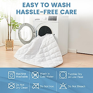 QUIETSEA Queen Mattress Pad Waterproof Queen Mattress Protector Breathable Soft, Noiseless Quilted Fitted Mattress Cover Fits up to 21" Deep, 60"x80"