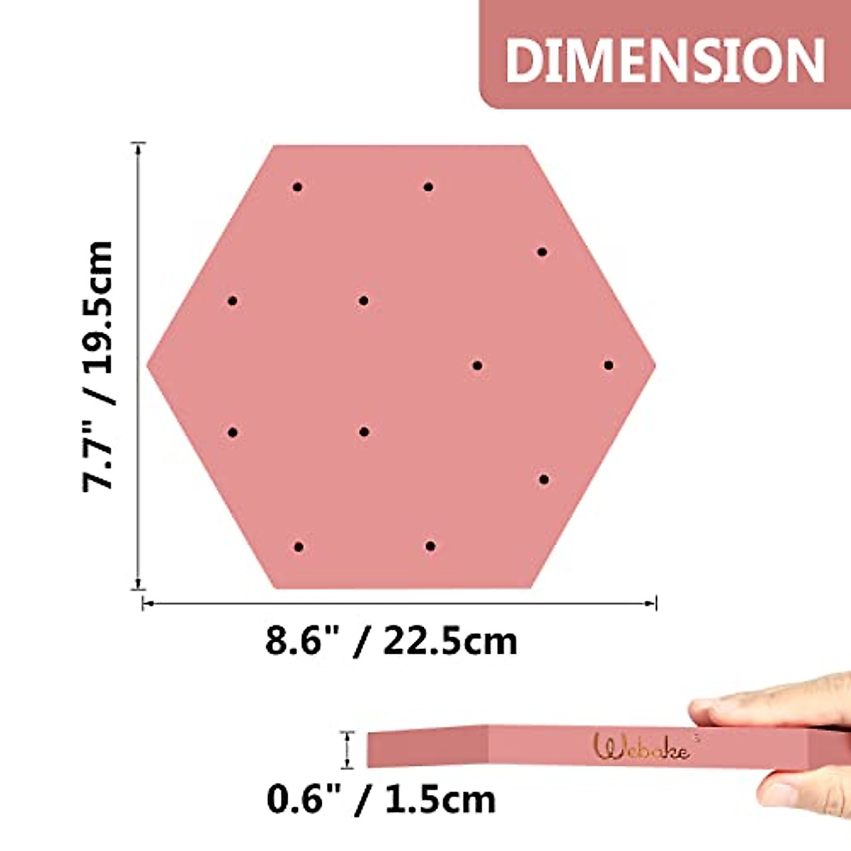 Webake Cake Pop Display Stand, Wood Lollipop Holder 12 Holes Sucker Cake Pop Drying Stand for Weddings Baby Showers Birthday Parties Anniversaries Halloween Candy Decorative