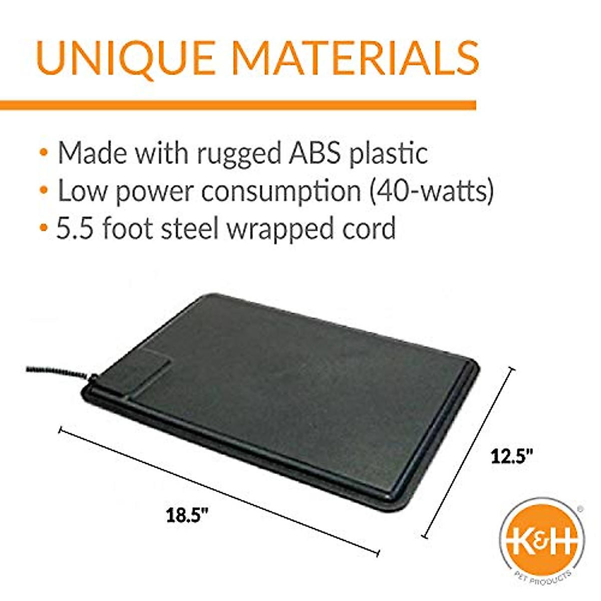 K&H Pet Products Extreme Weather Outdoor Heated Kitty Pad with Deluxe Cover