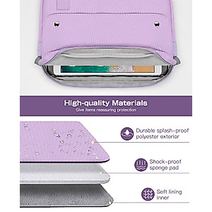 Dadanism 9-11" Tablet Sleeve Shoulder Bag for iPad Air 5/4 10.9, iPad Pro 11 M4 M2, iPad Air 11" 2024, iPad 10.2 9/8/7th, iPad 10th Gen 10.9, Galaxy Tab A9+/S9 FE/A8, Tablet Carrying Bag, Taro Purple