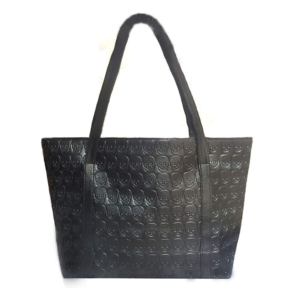 QHBPMGAD Skull Tote Bag,Large Capacity Handbags with Devil Skull Printing Shoulder Bag for Women (01Black)