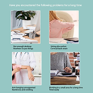 TODDLA Keyboard Tray, Ergonomics Desk Extender Tray, Multi-Angle Adjustable,Table Mount Armrest Shelf, Computer Elbow Arm Support, Computer Elbow Bracket, Desktop Extension Board-Teak||65 * 24cm