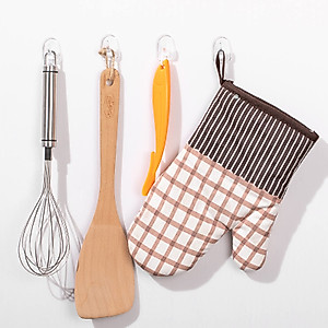 Queekay 30 Pieces Clear Adhesive Wall Hooks for Hanging, Transparent Reusable Seamless Hooks Small Acrylic Sticky Hangers with Non Marking Sticker for Kitchen Bathroom Bedroom Office