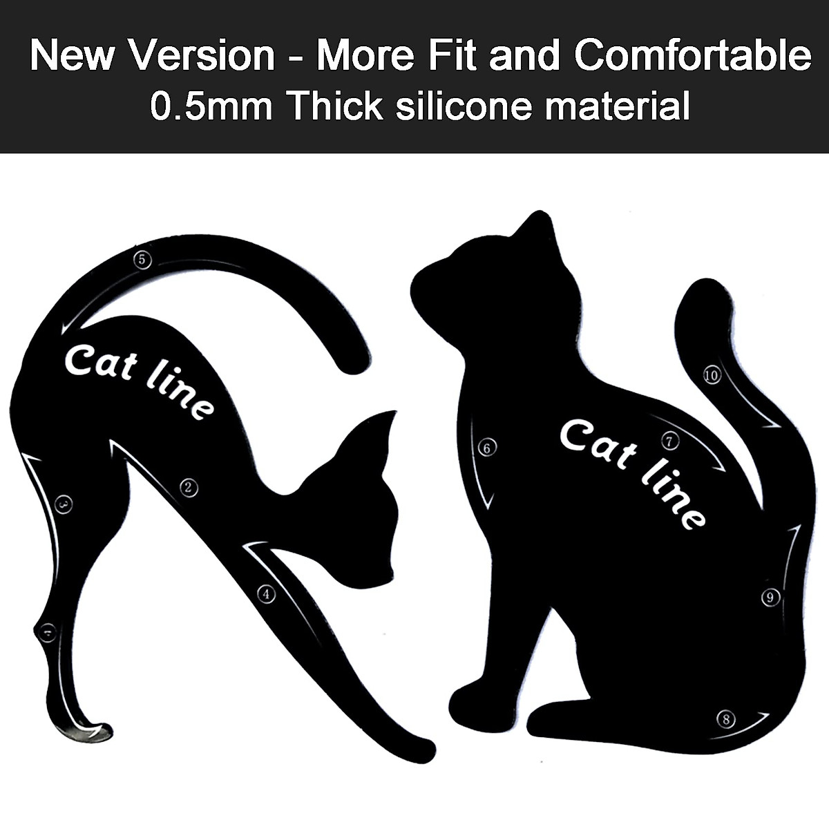 TailaiMei Eyeliner Stencils, Soft Silicone Material Smoky Eyeshadow Applicators Guide Template Tool