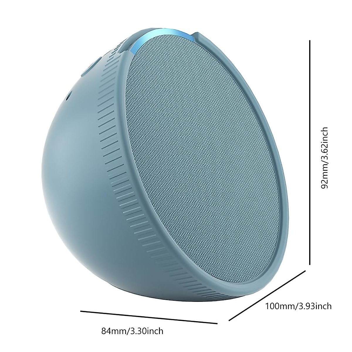 sikiwind Speaker Cover, Silicone Au-dio Box Cover Case Waterproof Speaker Protective Sleeve Shockproof Anti Drop Accessories for Amazon Echo Pop