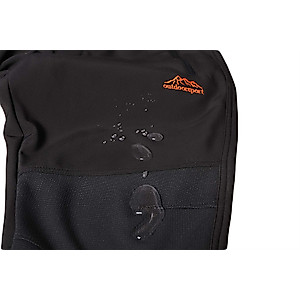 DAFENGEA Women's Snow Ski Pants Fleece Hiking Waterproof Windproof Softshell Outdoor Snowboard Pants,CFK1812W-Black-XS