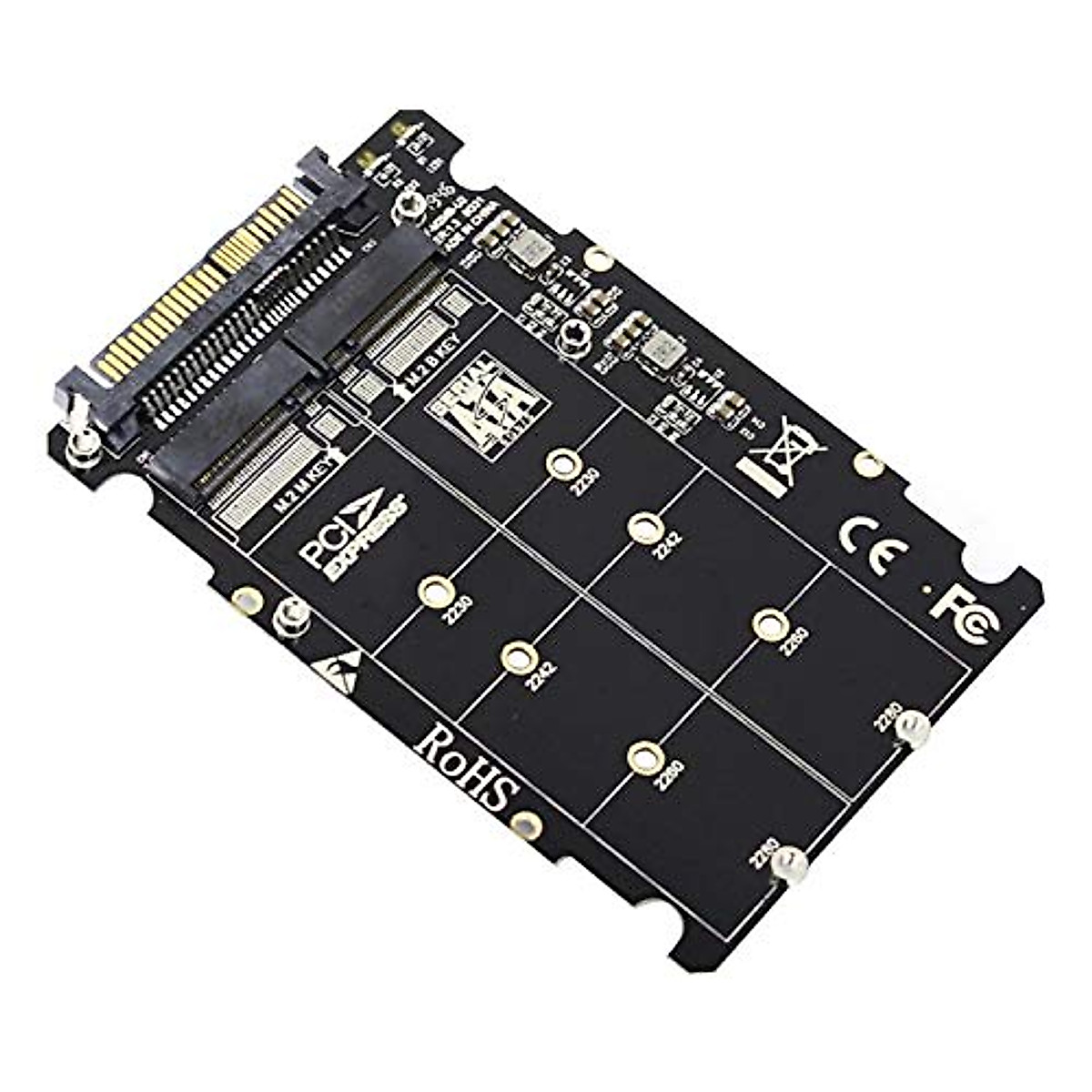 DOCOOP 2 in 1 M.2 NVMe SATA U2PCB M.2 NVME SSD Key M Key B SSD to U.2 SFF-8639 PCIe M2 Converter Desktop Computer Parts