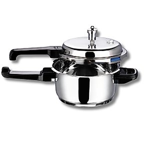 Vinod V-10L Stainless Steel Sandwich Bottom Pressure Cooker, 10-Liter