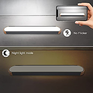 EDISLIVE Dimmable LED Ceiling Light with Remote Control 3000K-6000K Minimalist Modern Wood Flush Mount Ceiling Light Low Profile Light Fixture Grey