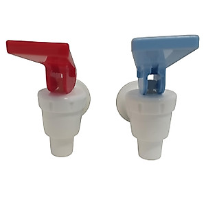 OCS Parts - RB217 Sunbeam Water Cooler Faucet, Tomlinson Blue and Red Handle, Combo Pack (Pack of 2)