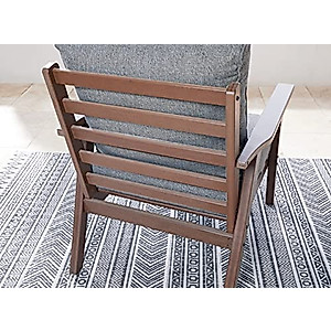 Signature Design by Ashley Emmeline Casual Outdoor Cushioned Lounge Chair, 2 Count, Dark Brown & Beige