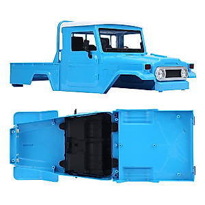 Dilwe RC Car Body Shell, Fernbedienung Pickup Karosserie DIY Modifikation Komponenten for MN45 1:12 RC Crawler, RC Car Body RC Accessories Spare Parts(Blue)