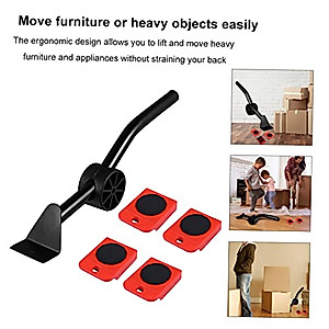 CLISPEED Furniture Slides Kit 2pcs Moving Tools Portable Couch Wheel Carrier Plastic Heavy Furniture Roller Move Tools