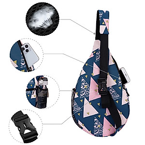 Kamo Sling Backpack Sling Bag Crossbody Daypack Casual Backpack Chest Bag for Women Men