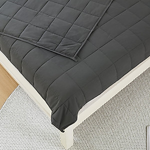 CODUM Weighted Blanket for Kids 40"x60" 5 lbs Cooling Blanket for Sleepers, Soft Material Blanket with Premium Glass Beads for All-Season, Grey