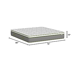 Novilla King Size Mattress, 10 Inch Hybrid Pillow Top King Mattress in a Box with Gel Memory Foam & Individually Wrapped Pocket Coils Innerspring for a Cozy & Peaceful Sleep