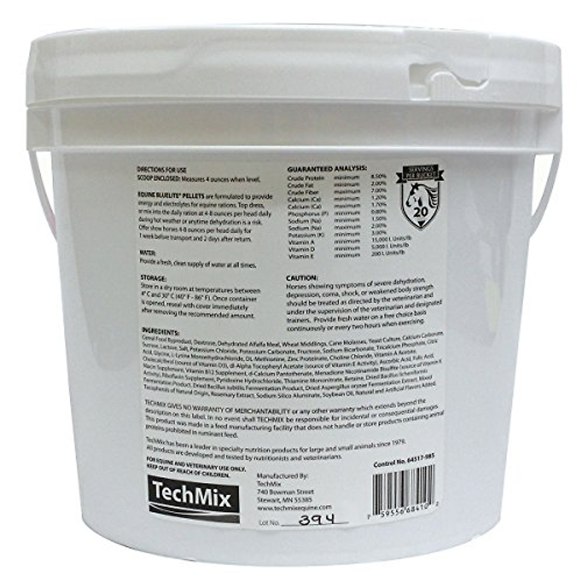 Techmix Equine BlueLite Pellets 5lb 5LB