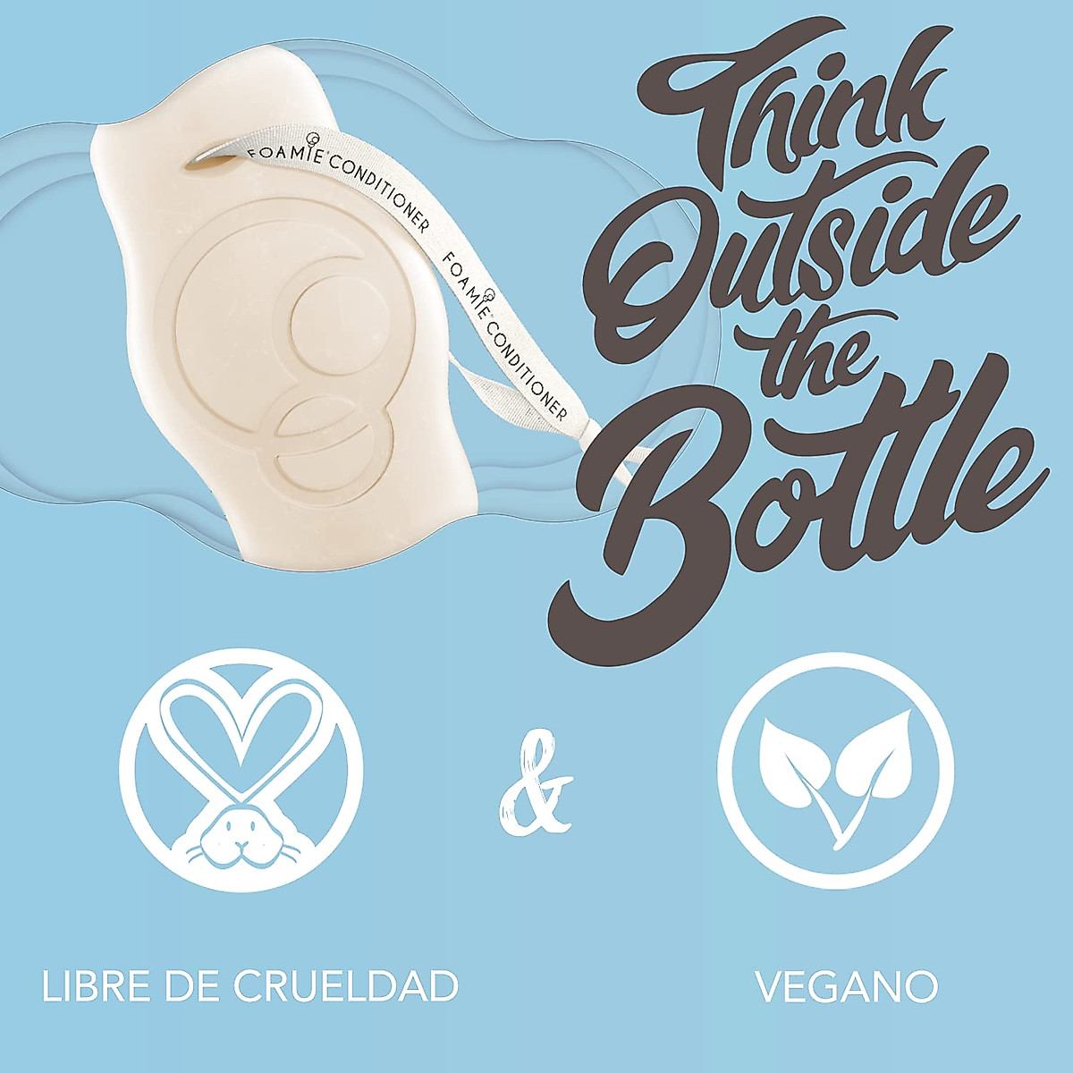 Foamie Conditioner bar Shake Your Coconut, Hair Conditioner Bar for Damaged Hair with All-Natural Eco-Friendly Ingredients, Plastic Free, Cruelty Free, Vegan Conditioner Bar for All Hair Types