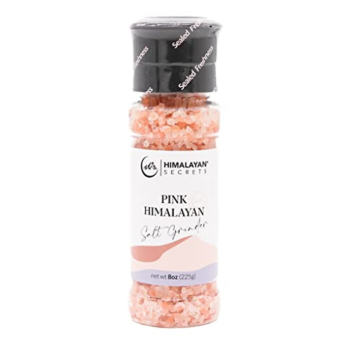 Himalayan Secrets Natural Pink Cooking Salt in Refillable Grinder - 8 oz Healthy Unrefined Coarse Salt Packed with Minerals - Kosher Certified