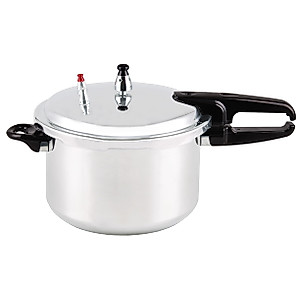 Kitchen Sense Pressure Cooker, 7.4 Quart Aluminum Stove Top Pressure Pot Cooker - Olla de Presión, Stainle steel
