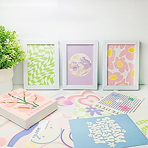 GENSTEUO 50pcs Danish Pastel Wall Collage Kit Aesthetic Pictures, Danish Pastel Room Decor Aesthetic, Cute Posters for Dorm Wall Decor, Aesthetic Wall Decor for Bedroom Teen Girl, Photo Collage Kit