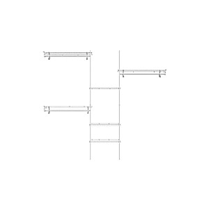 ClosetMaid 5 Ft. to 8 Ft. SuperSlide 6-Shelf Closet Organizer Kit, White, 5636