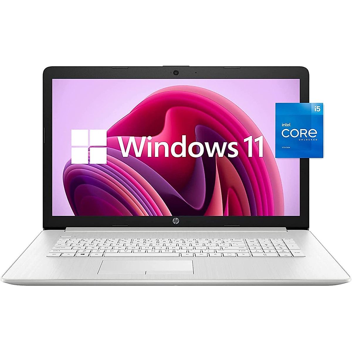 2022 Newest HP Laptop, 17.3'' FHD IPS 100% sRGB Display, Intel Core i5-1135G7 (> i7-1065G7) up to 4.2GHz, Iris Xe Graphics, Webcam, Backlit KB, Fast Charge, Win 11 (16GB RAM | 512GB PCIe SSD), Silver