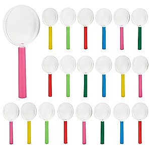 Magnifying Glass Kids 30 Pieces Plastic Magnifier Colorful Mini Hand Lens for Science Class, Outdoor Observation, Fun Toys, Detective Party Favors IRCHLYN (6 Colors)
