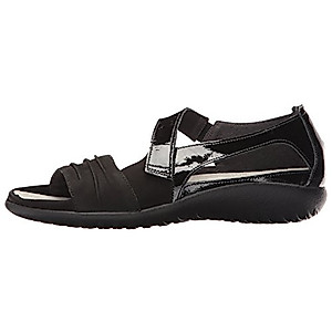 NAOT Women's Papaki Sandal Black Patent Lthr Combo 5-5.5 M US