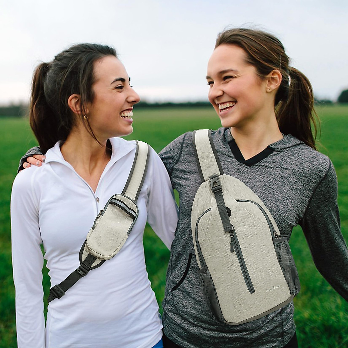 MAYLISACC Sling Backpack, Crossbody Bags for Women Men, Sling Bag with Earphone Hole, Small Casual Daypack Backpacks