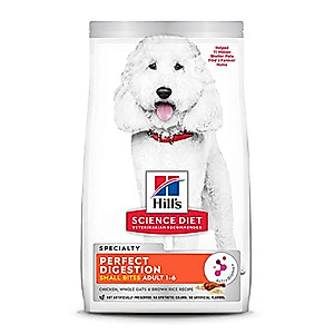 Hill's Science Diet Adult Dry Dog Food, Small Bites, Perfect Digestion, Chicken Recipe, 3.5 lb. Bag
