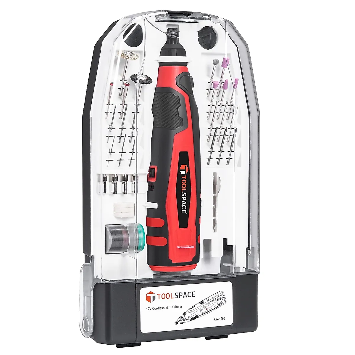 TOOLSPACE 12V Cordless Rotary Tool Kit - 6 Variable Speeds USB Charging Power Rotary Tools for Engraving, Sanding, Polishing, Cutting, Grinding, Wood Carving, DIY and Craft Projects