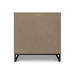 Signature Design by Ashley Neilsville Industrial 3 Drawer Chest of Drawers, Butcher Block Gray