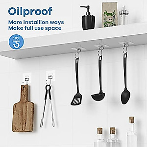 UYCCIMB 10 Pieces Large Wall Hooks for Hanging Heavy Duty 22lb(Max),Coat and Towel Adhesive Hooks,Wall Hangers Waterproof and Oilproof for Bathroom,Kitchen and Home Sticky Hooks (Transparent)