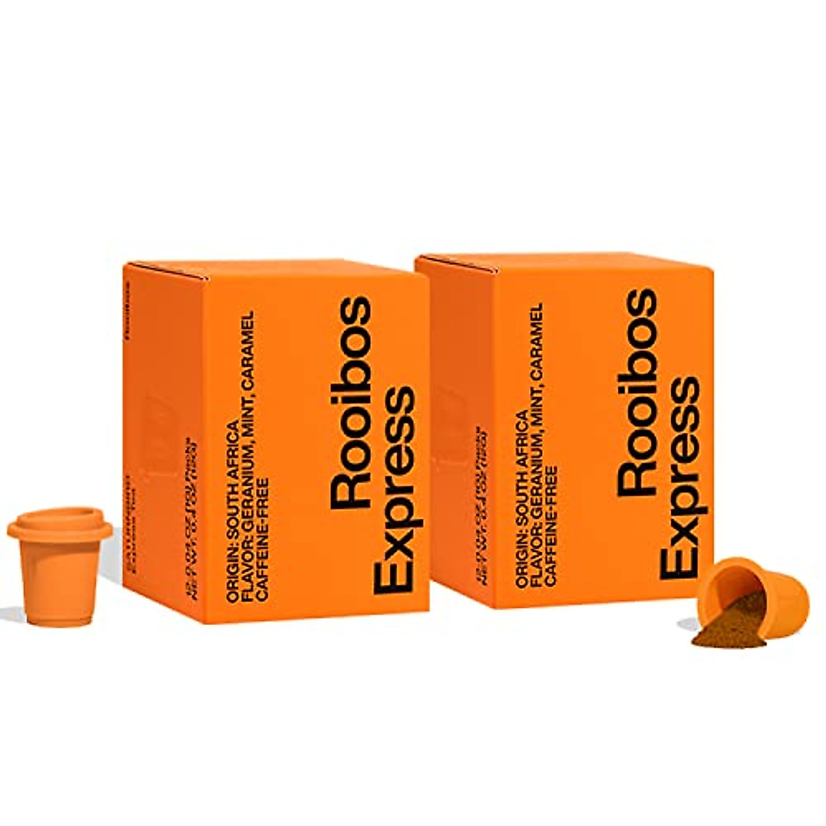 SATURNBIRD Express Rooibos Tea, Premium Instant Tea Powder, Cold Brew Tea, Freeze-drying Tech, Ice/Hot Water/Milk, Caffeine Free, No Additives, 12 Single Serve(2 Packs, 24 count total)