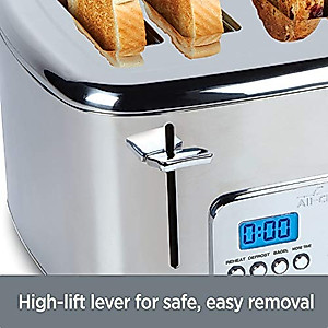 All-Clad TJ824D51 Stainless Steel Digital Toaster with Extra Wide Slot, 4-Slice, Silver