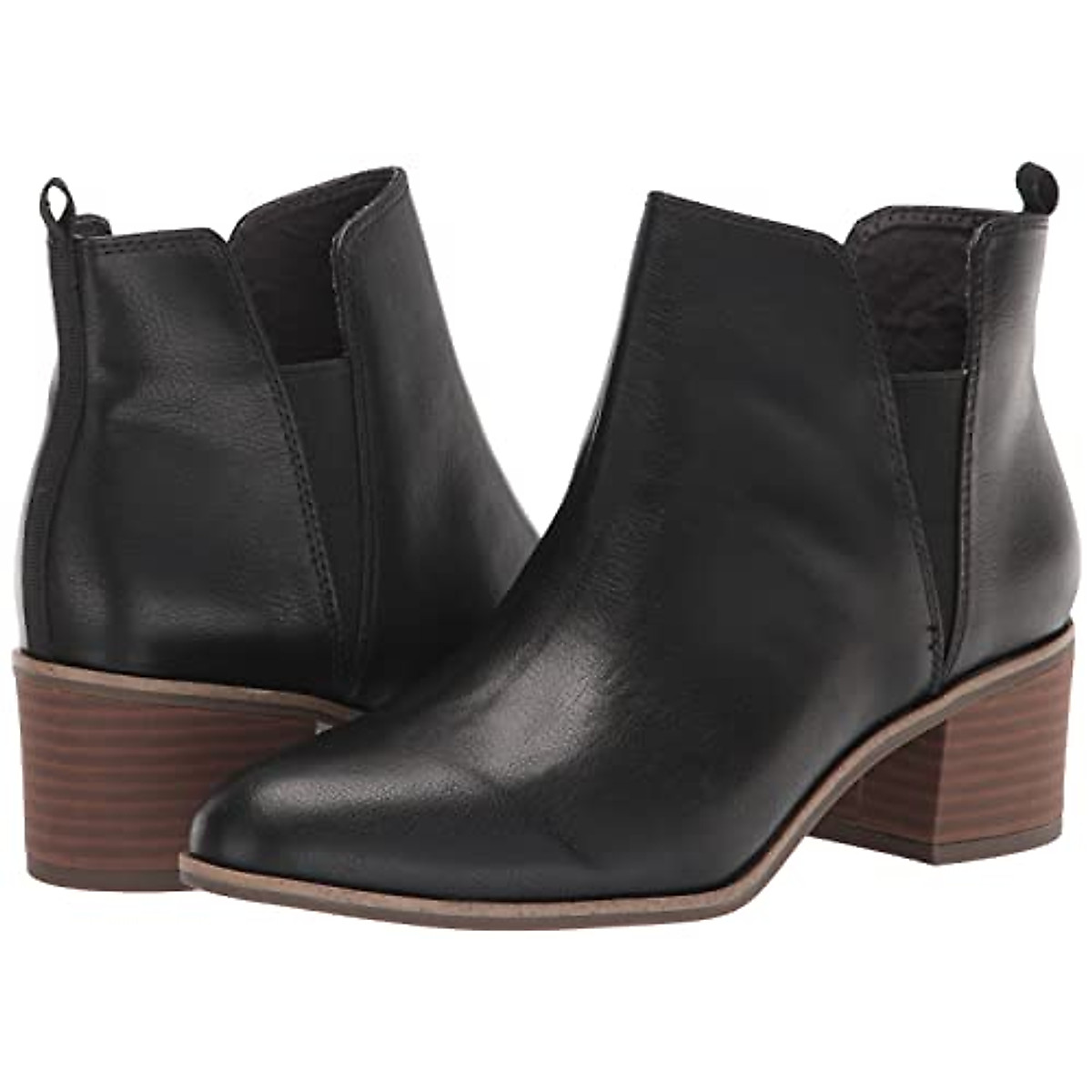 Dr. Scholl's Shoes Womens Teammate Slip On Chelsea Dress Ankle Boot, Black Smooth, 6.5 US