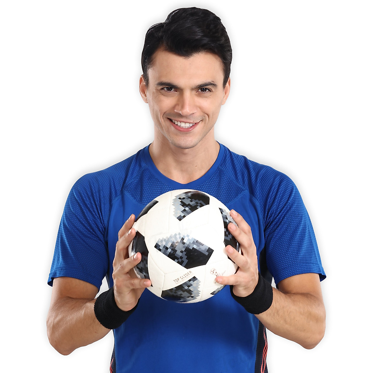 Tough Headwear Sports Wristbands - Arm Bands, Wrist Sweat Bands - One Size - Black - Cotton Blend - Unisex - For Athletes