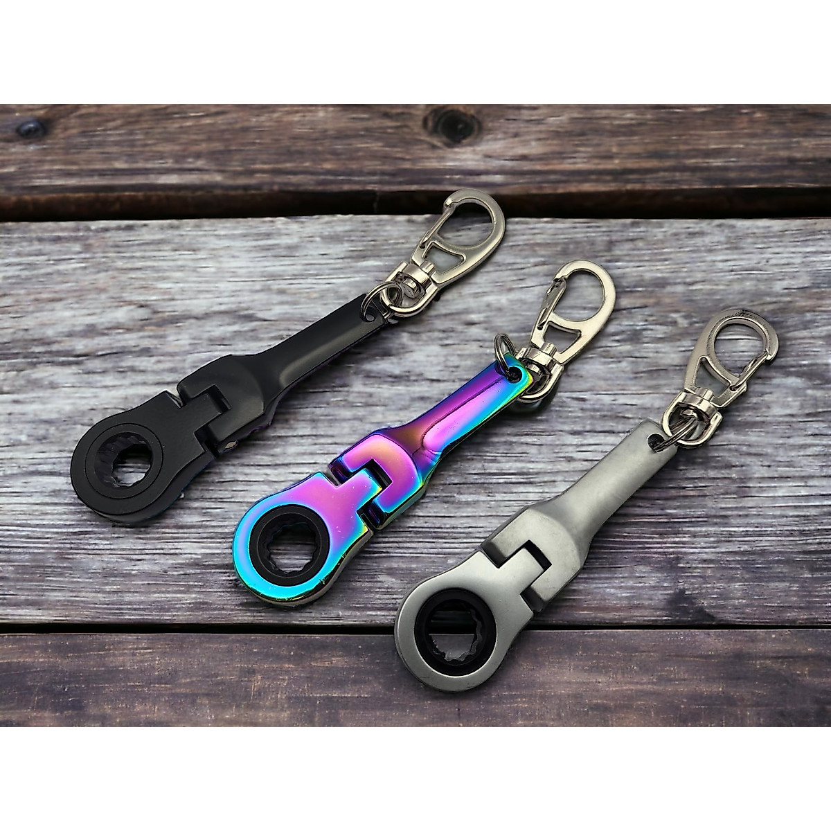 GT//Rotors 10mm Ratchet Wrench Keychain Key Ring (Free Bonus: Toy Spanner Keychain)