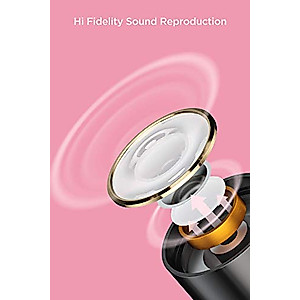 1MORE Stylish True Wireless in-Ear Headphones - Bluetooth - 6.5 Hours of Battery - 15-Minute Quick Charge for 3 Hours of Use – Portable Charging Headphone Case Included - Pink (Renewed)