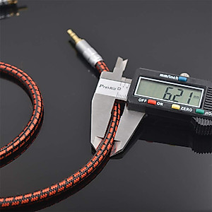 Primeda Audiophile Audio Cable Stereo 3.5mm Male to 2 RCA Male Red for Smartphone, MP3,CD, Tablets, Speakers,Home Theater,HDTV (Straight 3.5mm (3 Feet))