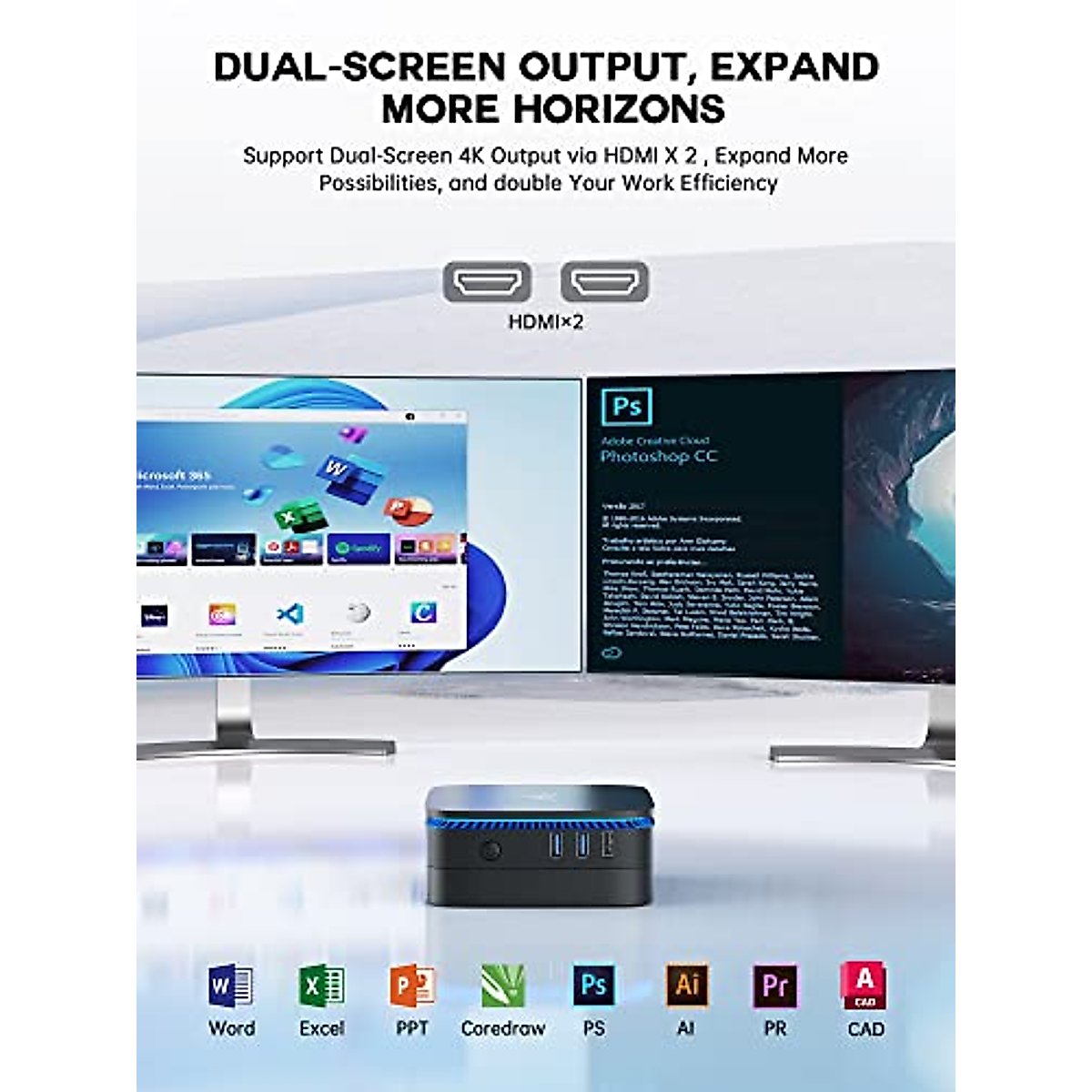 ACEMAGICIAN Mini PC N5105(up to 2.9GHz) Mini Computers 11 Pro, 16GB DDR4 512GB M.2 SSD Mini Desktop Computers, AK1 PRO Small PC Support Dual 4K UHD, WiFi 5, BT, HDMI, VESA, Auto Power On