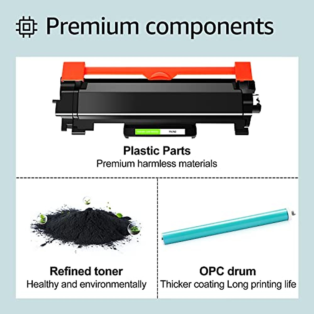greencycle Compatible Toner Cartridge Replacement for Brother TN760 TN-760 TN730 Use for DCP-L2550DW HL-L2350DW HL-L2395DW HL-L2390DW HL-L2370DW MFC-L2710DW Printer (Black, High Yield, 1-Pack)