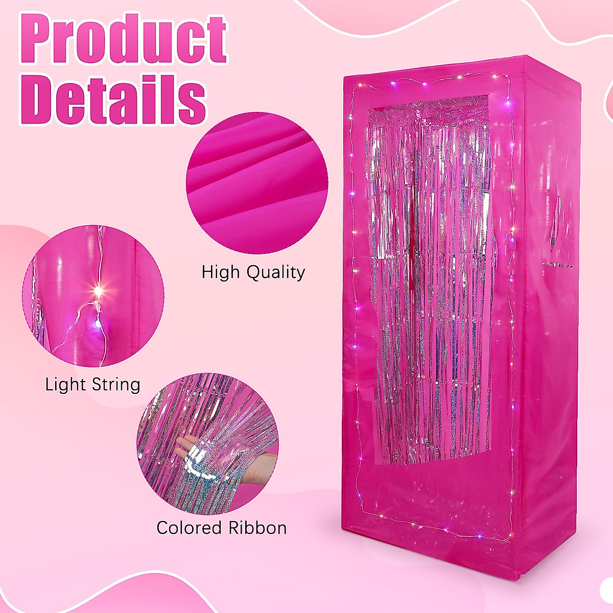 Poen Halloween Funny Adult Women Halloween Costumes Box Accessory, Pink