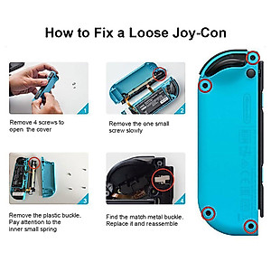 Metal Lock Buckle Repair Kit for Switch NS Joy-Con DIY Repair Tools Screwdriver Tool Kit Metal Buckle Lock Nintendo Controller Include 4 x Metal Lock Buckles 2 X Screwdrivers