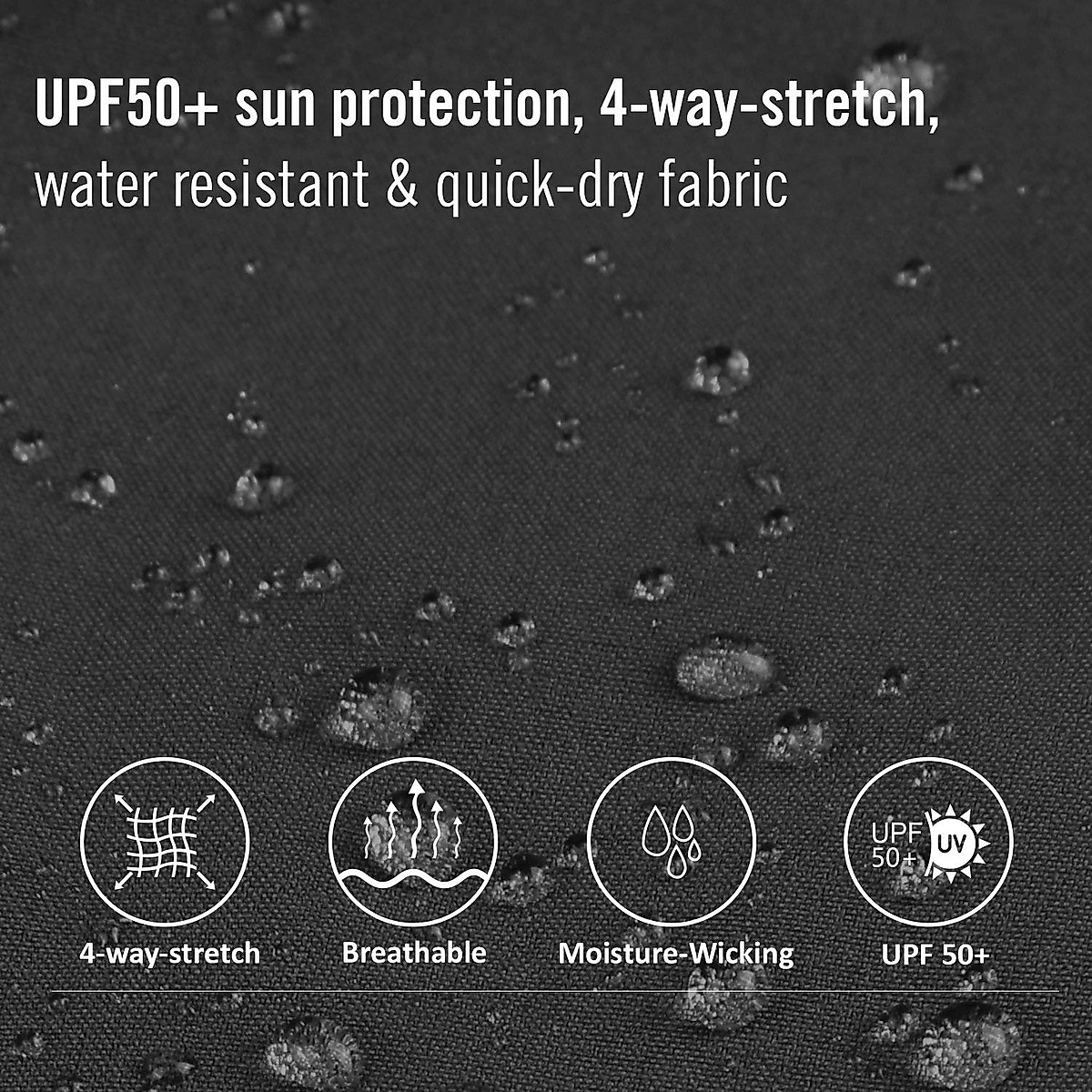 BALEAF Women's Hiking Cargo Capris Outdoor Lightweight Water Resistant Pants UPF 50 Zipper Pockets Black Size L