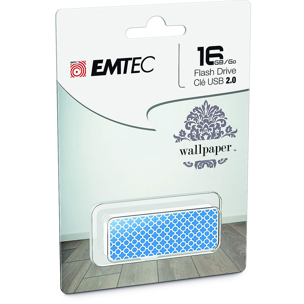 Emtec M700 Wallpaper Flash Drive, 16GB, Blue Tile - ECMMDD16GM710WP10
