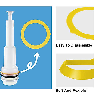 Flush Valve Seal for Kohler, Kohler Toilet Lank Parts, 3 Pack GP1059291 Silicone Replacement for Toilets, Upgraded Canister Flush Valve Kit(Yellow)
